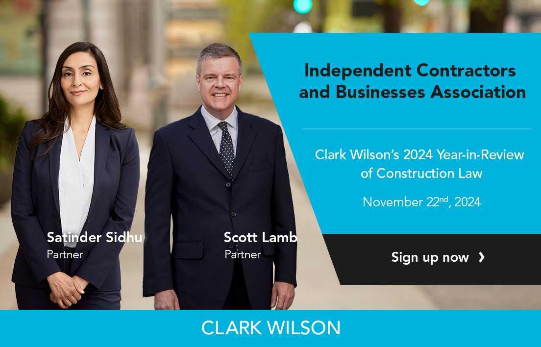 [Webinar] Clark Wilson's 2024 Year-in-Review of Construction Law