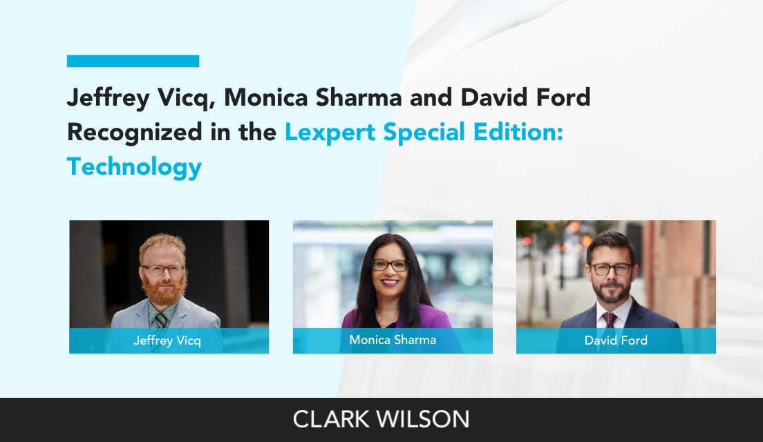 Clark Wilson Lawyers Recognized in Lexpert Special Edition: Technology 2025